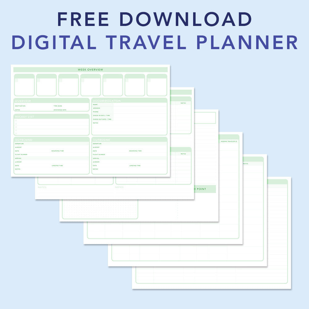 Printable Travel Itinerary